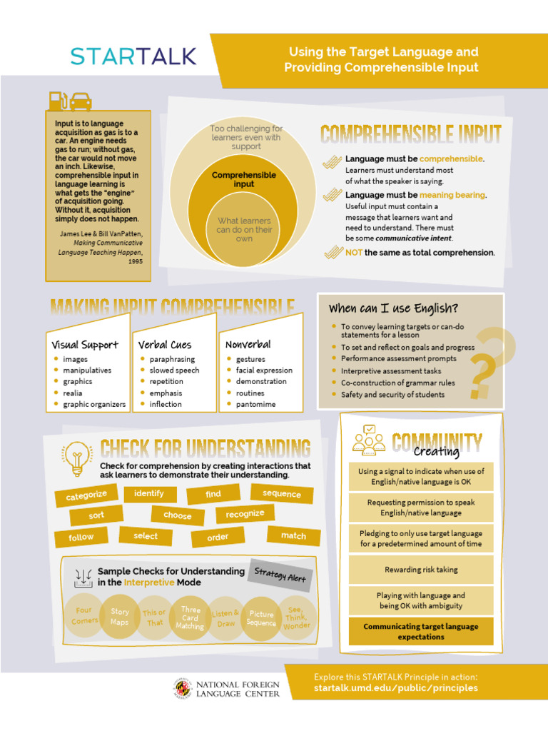 Principles Infographic Target Language | PDF | Language Acquisition ...