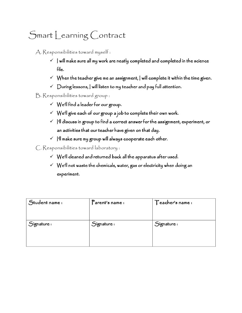Smart Learning Contract | PDF
