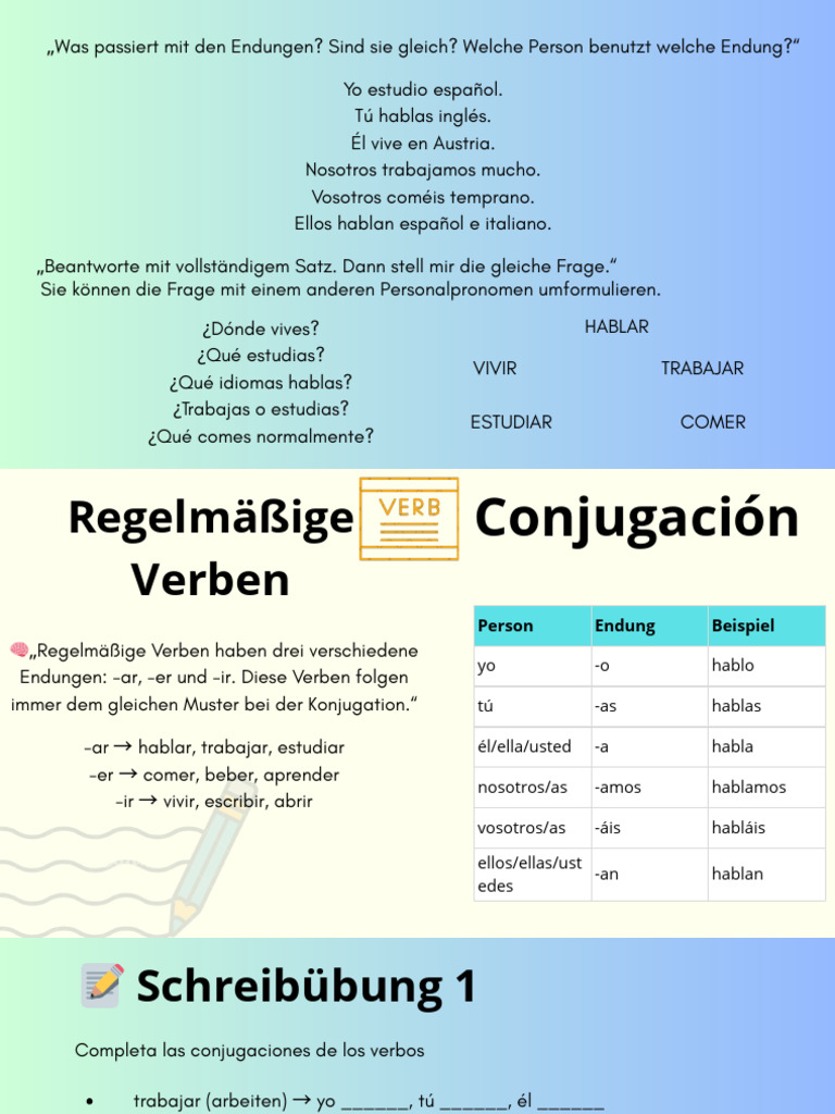 Verbos Regulares e Irregulares | PDF