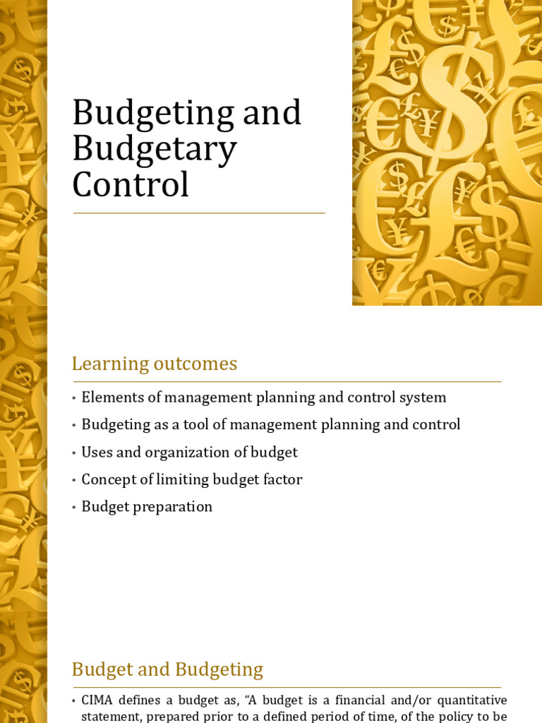 Budgeting and Budgetary Control | PDF