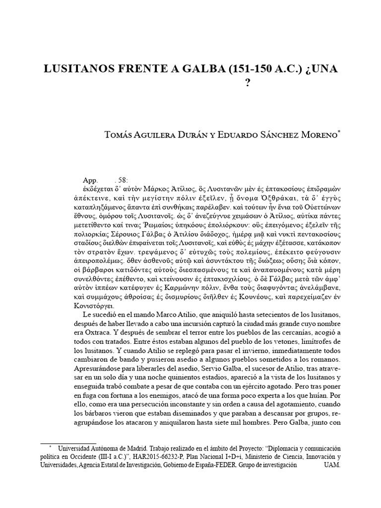 Lusitanos Aguilera 2019 | PDF | Cartago antigua | Europa antigua