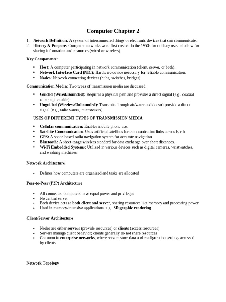 Computer Chapter 2 | PDF | Computer Network | Network Topology