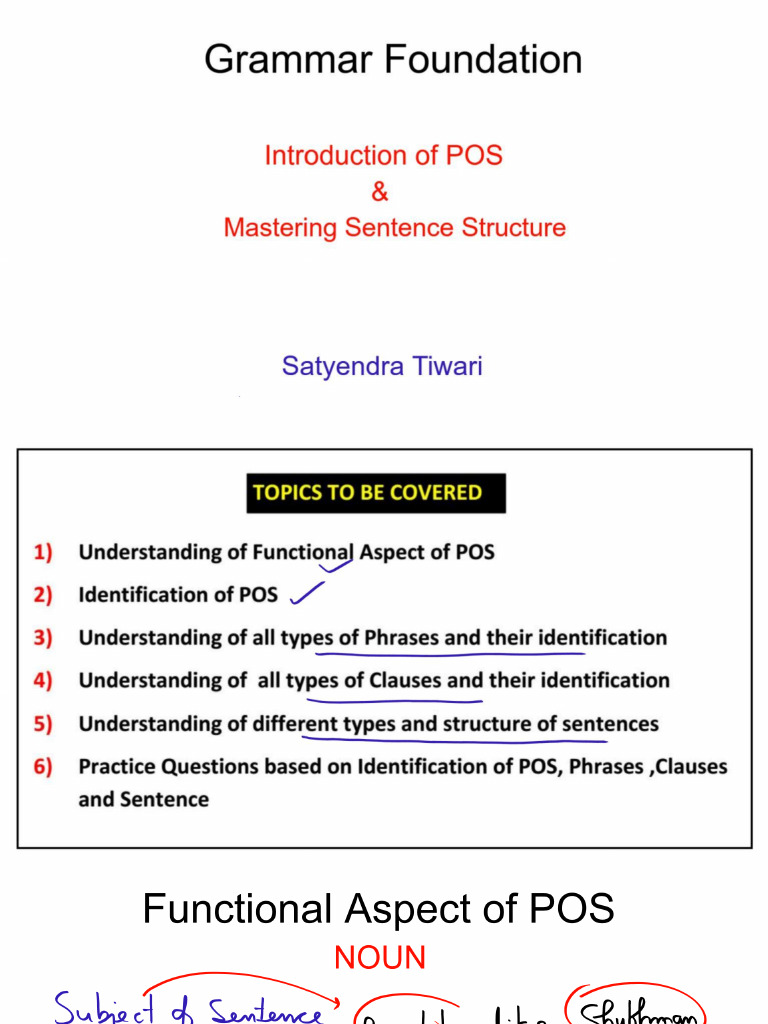 Grammar Foundation Class-2 | PDF