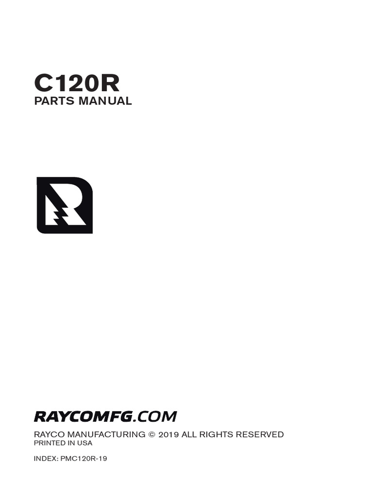 Rayco C120R Parts Manual Guide | PDF | Electrical Connector | Screw