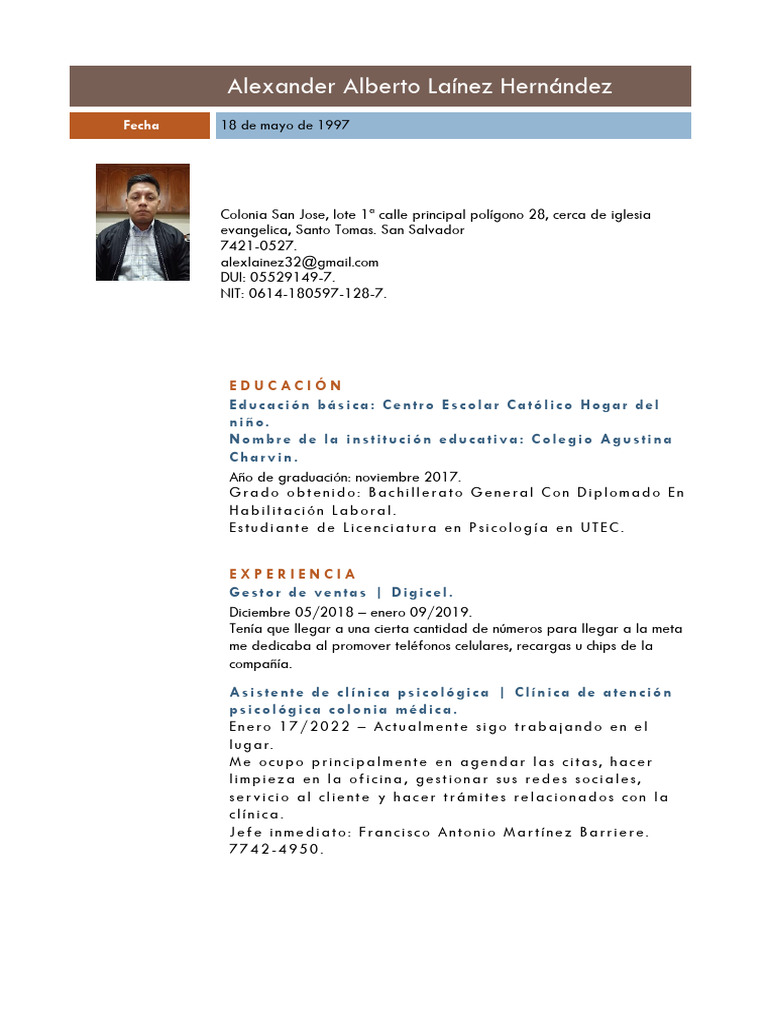 Alexander Alberto Laínez Hernández | PDF