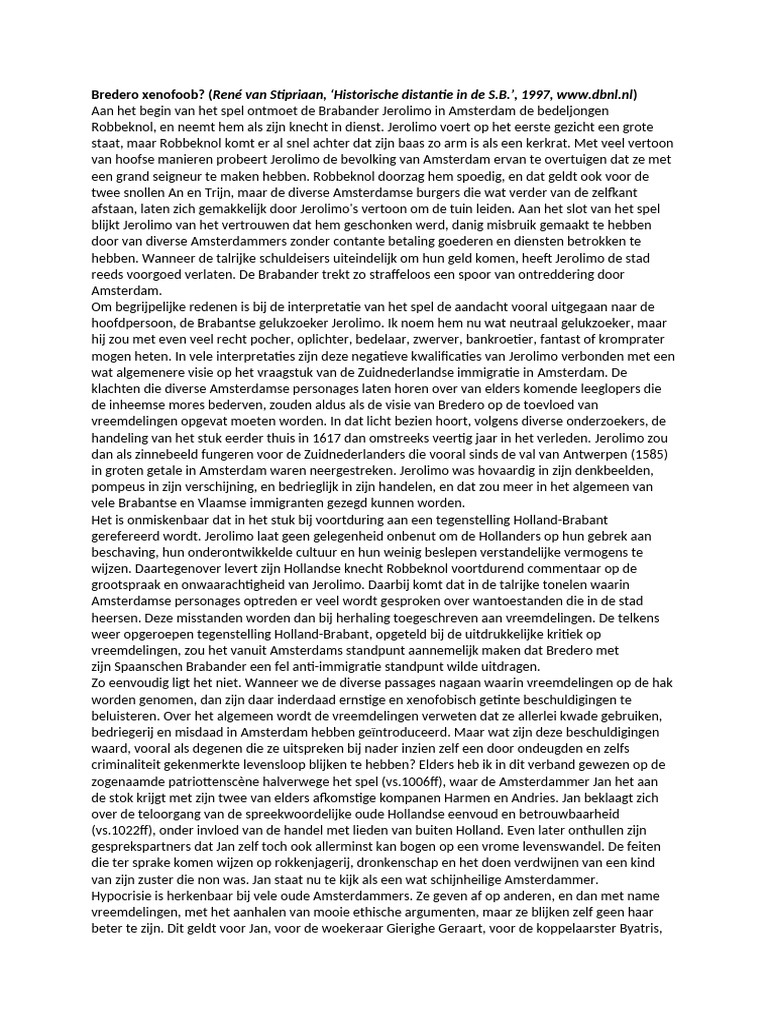 Bredero Xenofoob | PDF