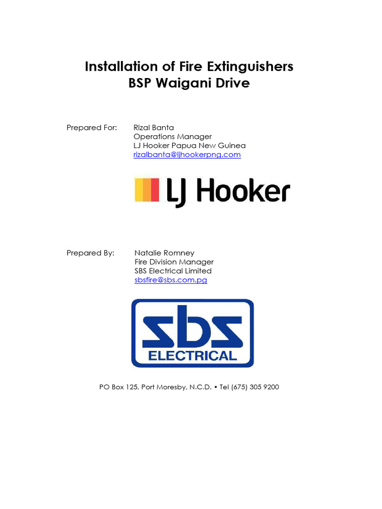 SQF250411-01 LJ Hooker BSP Waigani Drive FEs | PDF