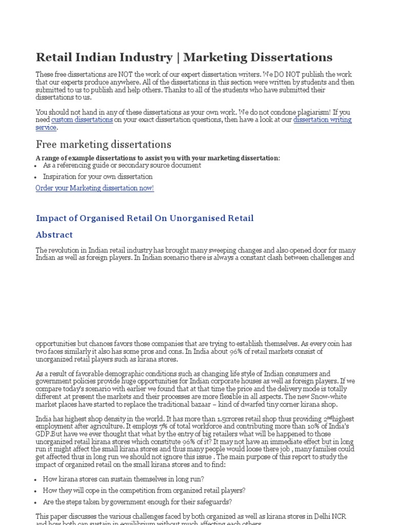 Retail Indian Industry FDI With Survey | PDF | Retail | Survey Methodology