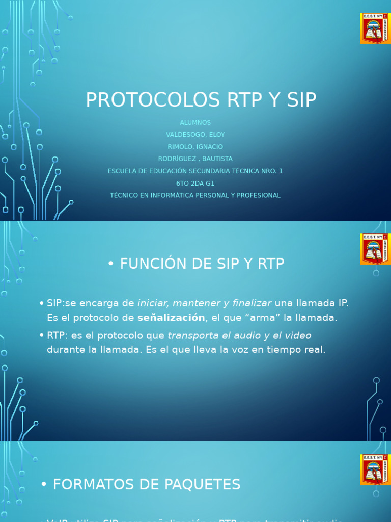 Protocolos Rtp y Sip | PDF | protocolo de Iniciacion de Sesion | Voz ...