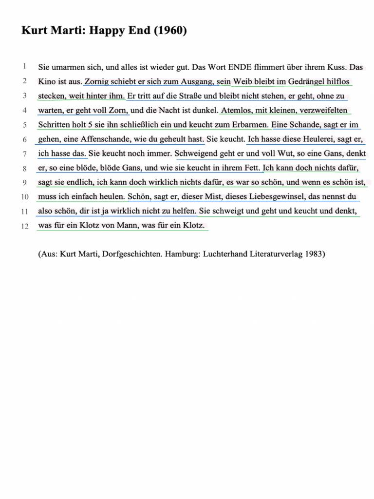 Kurt Marti Happy End - ABs | PDF