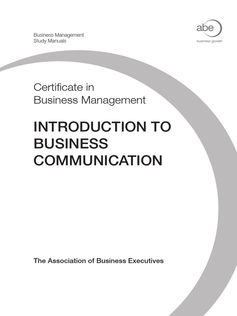 Introduction To Business Communication | PDF | Communication | Information
