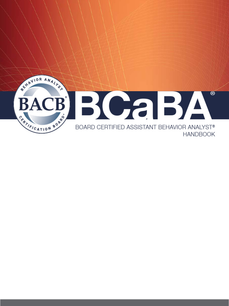 BCaBA Certification Handbook 2025 | PDF | Academic Degree