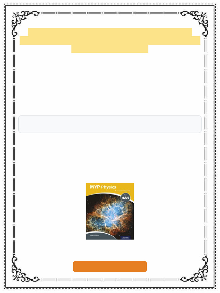 MYP Physics: a Concept Based Approach (IB MYP SERIES) Williams ...