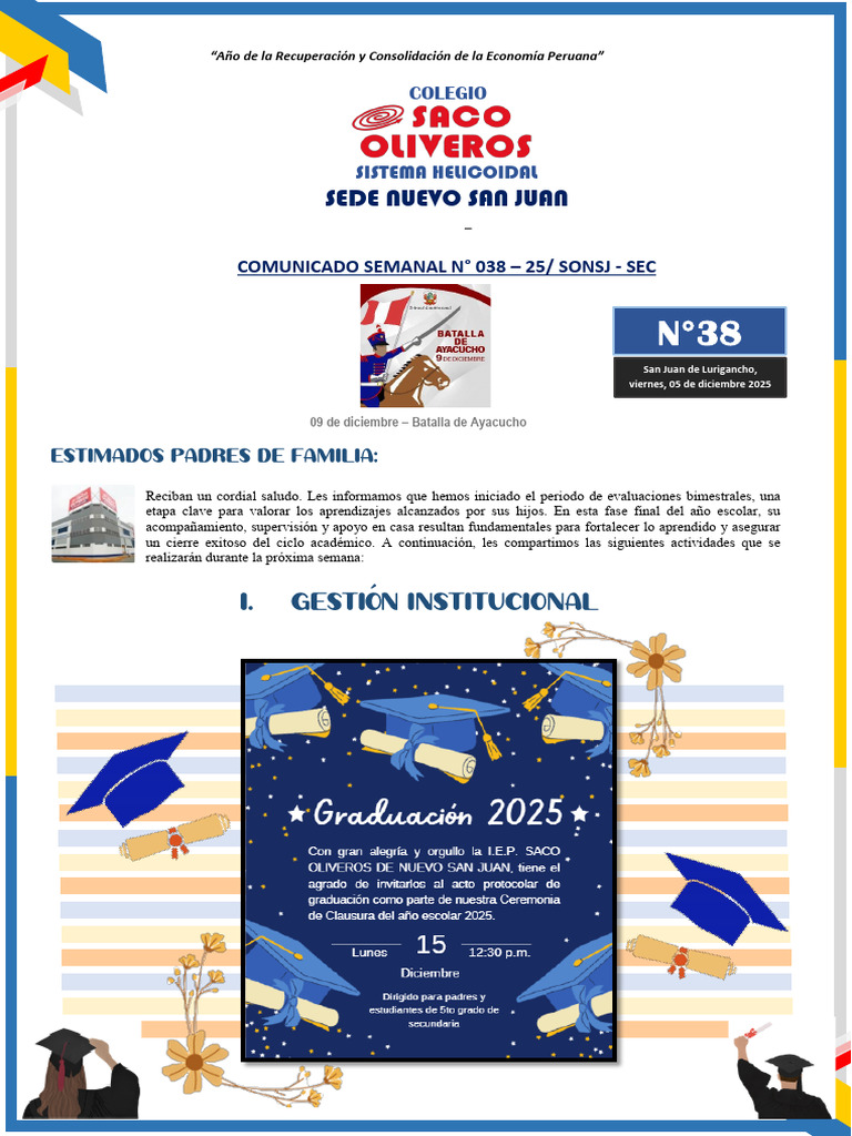 COMUNICADO SEMANAL N°038_TM (1) | PDF | Conceptos psicologicos ...