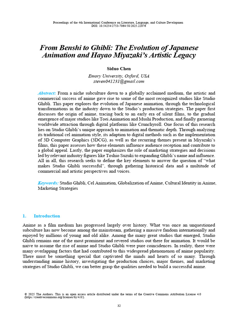 From Benshi To Ghibli The Evolution of Japanese An | PDF | Anime ...