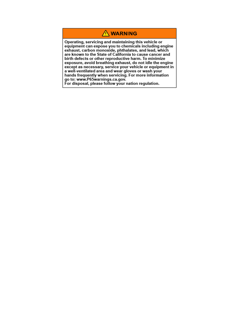 California Chemical Exposure Warning | PDF