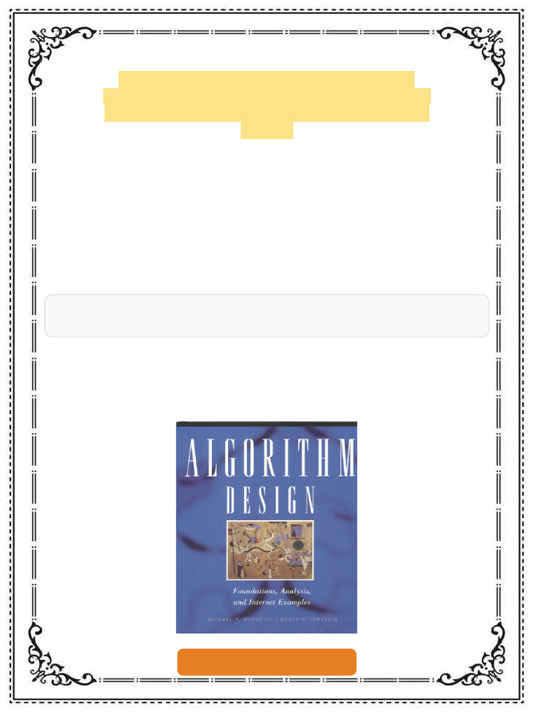 Algorithm Design Foundations Analysis and Internet Examples 1st Edition ...