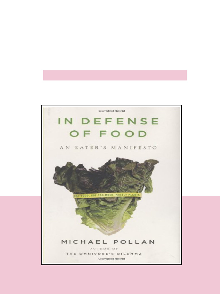 In Defense Of Food First Printing Michael Pollan online pdf | PDF ...