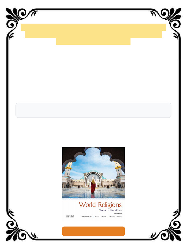 World Religions : Western Traditions, 5th Edition Roy C. Amore ebook ...