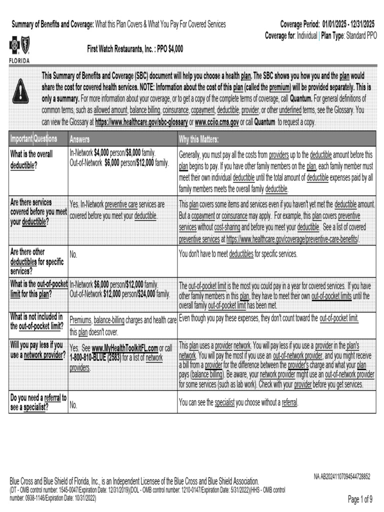 2025 PPO Plan Benefits Overview | PDF | Physical Therapy | Insurance