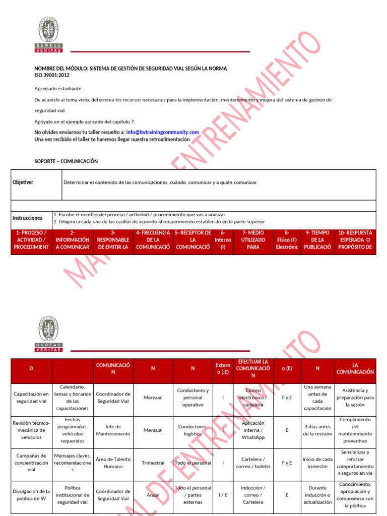 Implementación del SGSV ISO 39001:2012 | PDF | Seguridad vial | Logística