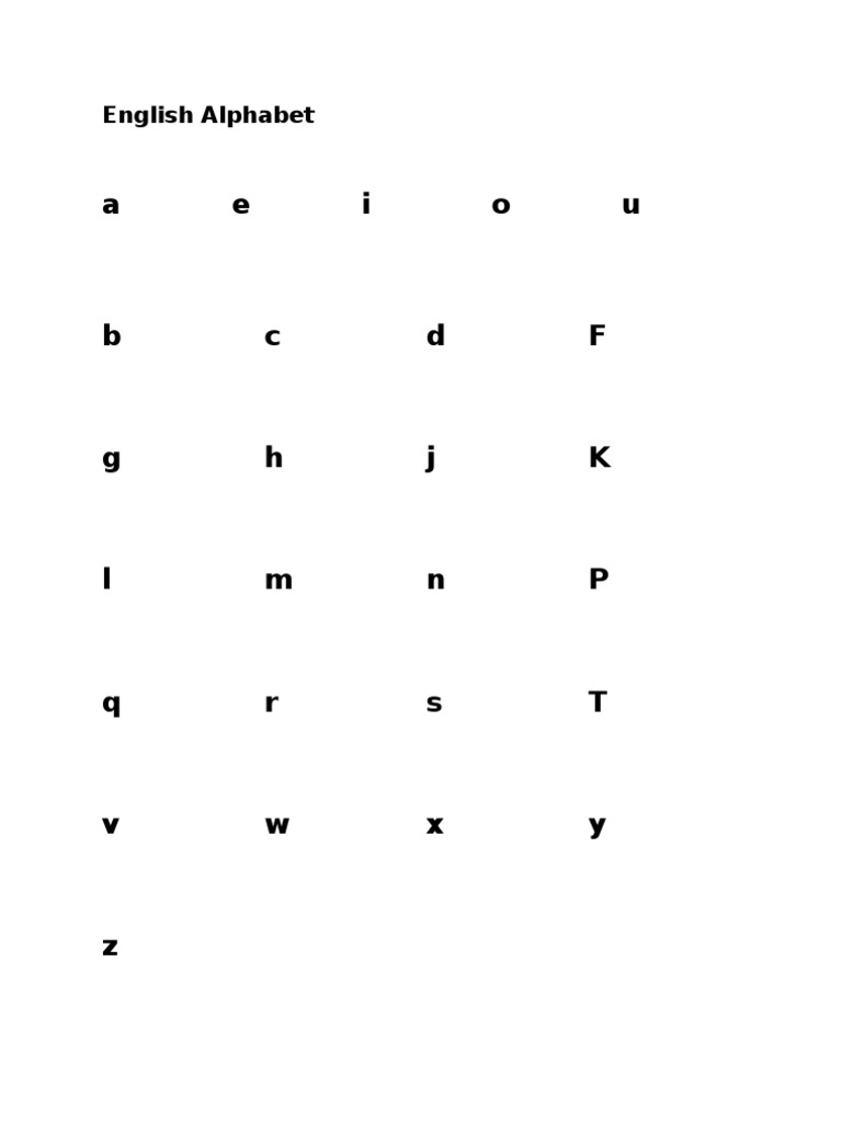 English Alphabet | PDF
