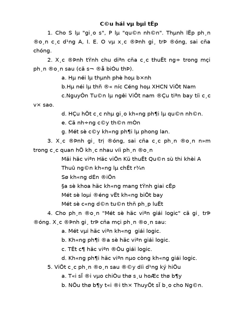 Bai Tap Phan Doan | PDF