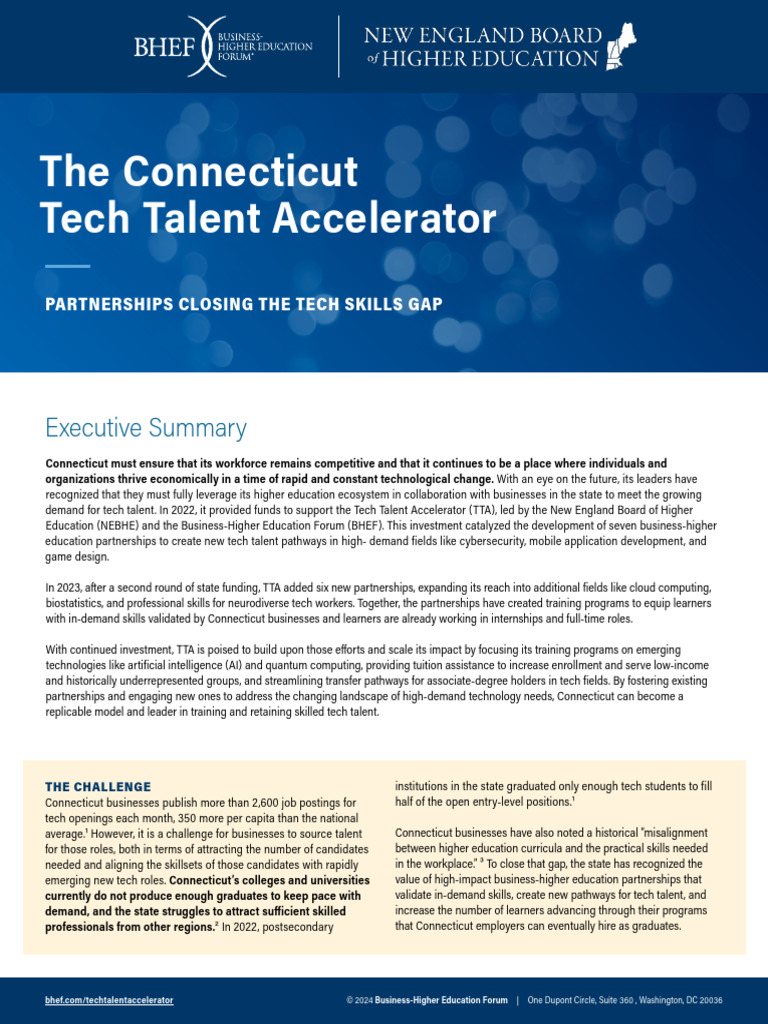 2024 BHEF Connecticut TTA-FINAL-Online | PDF | Curriculum | Computer ...