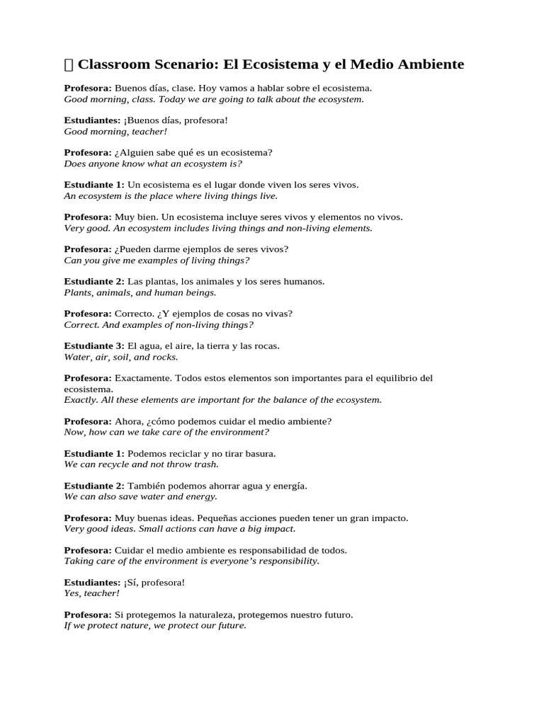 ? Classroom Scenario | PDF