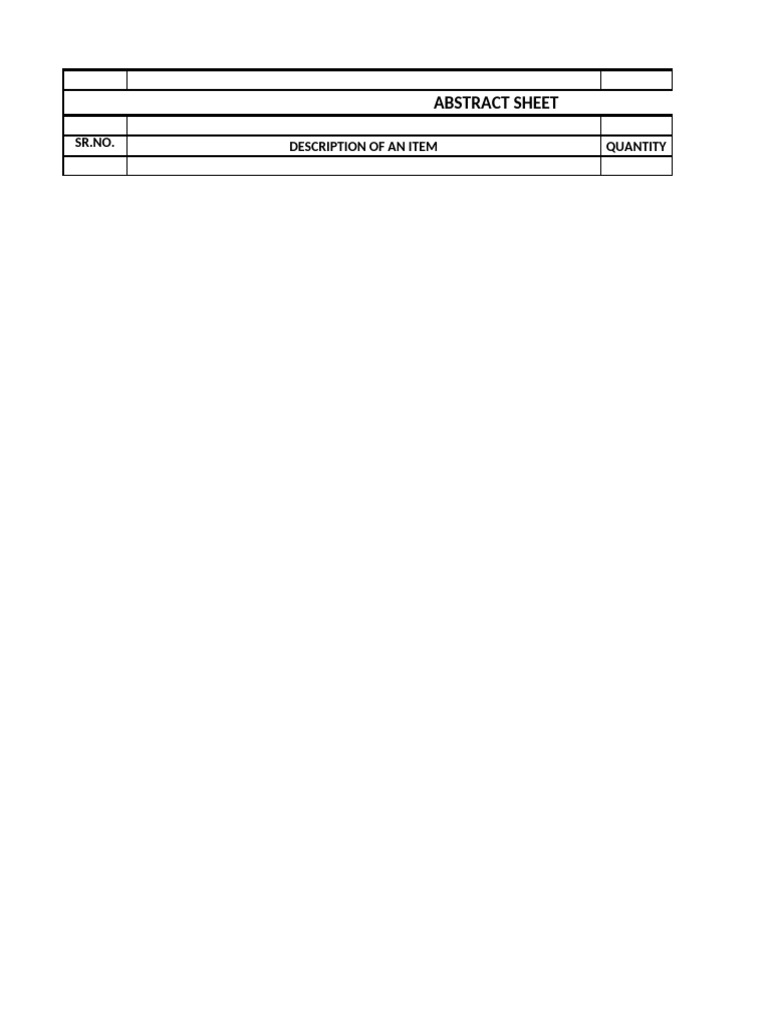 Estimate Template Sheet | PDF