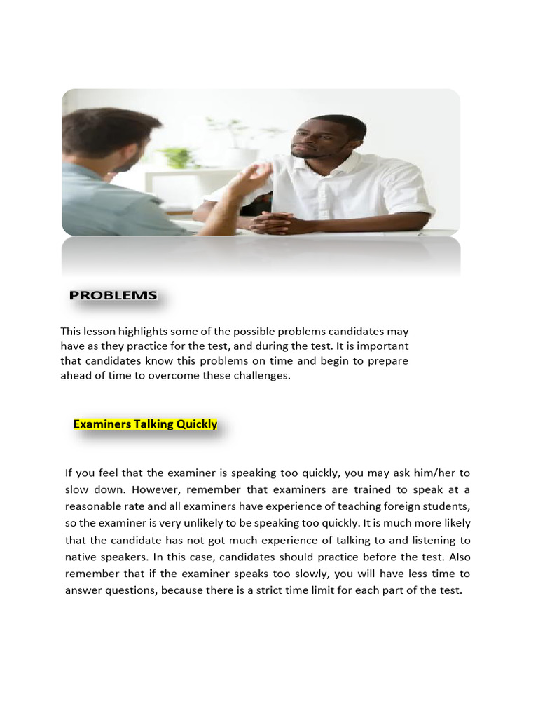 PROBLEMS | PDF | English Language | Fluency