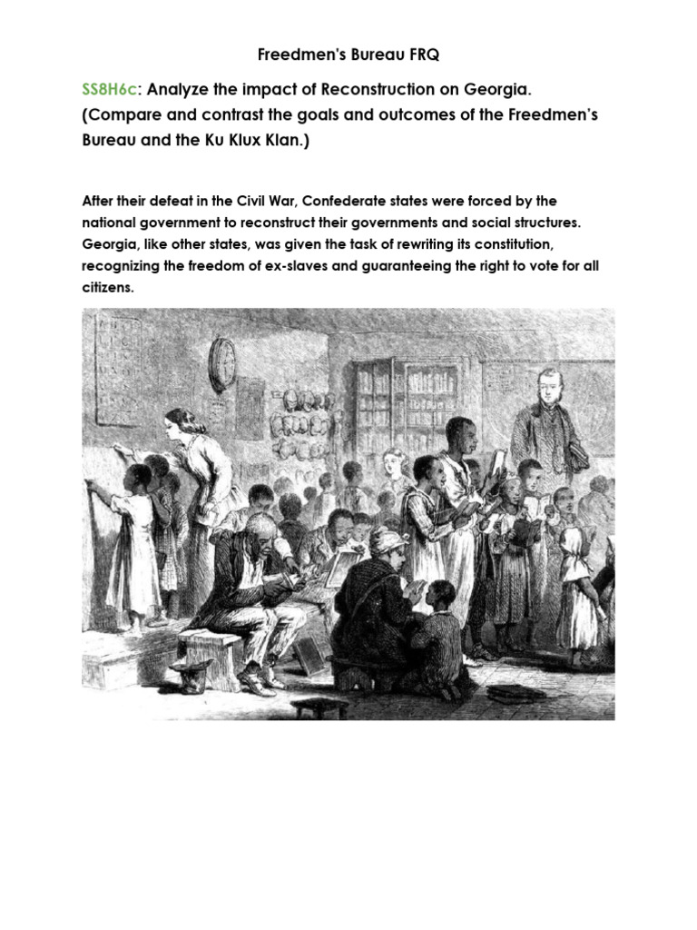 Reconstruction Impact on Georgia Analysis | PDF | Reconstruction Era ...