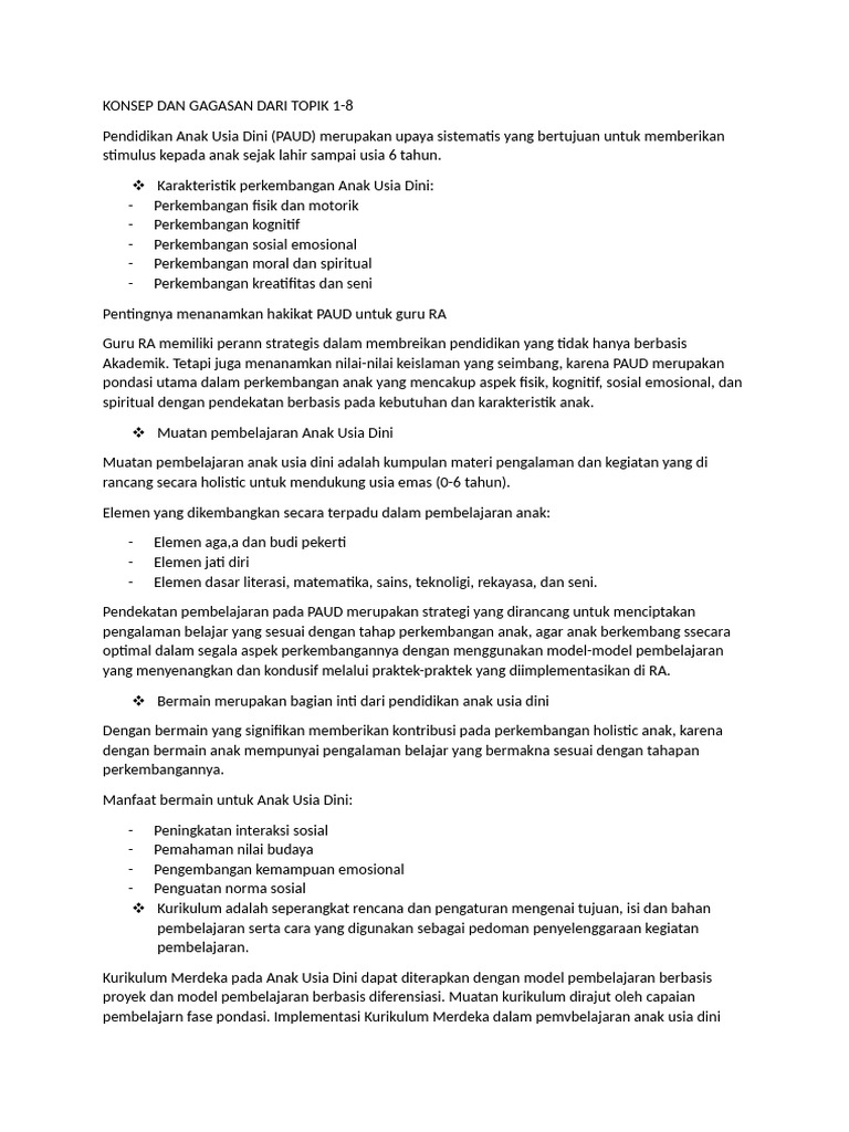 Konsep Dan Gagasan Dari Topik 1 Profesional Modul 1 | PDF