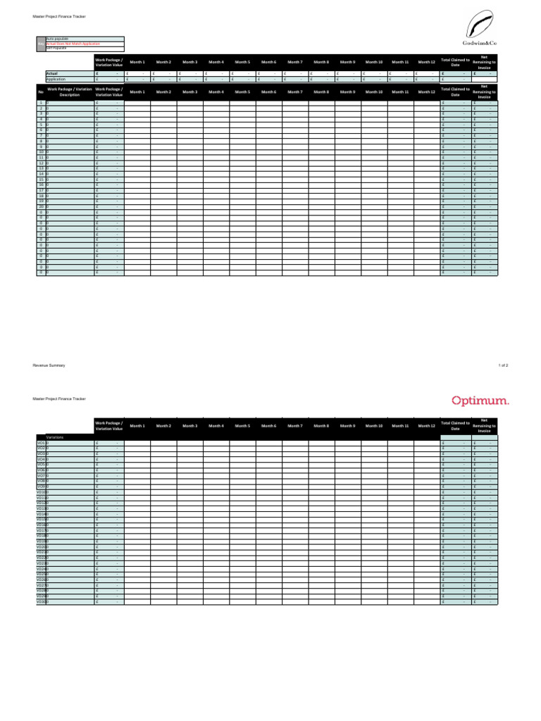 Master Project Finance Tracker | PDF