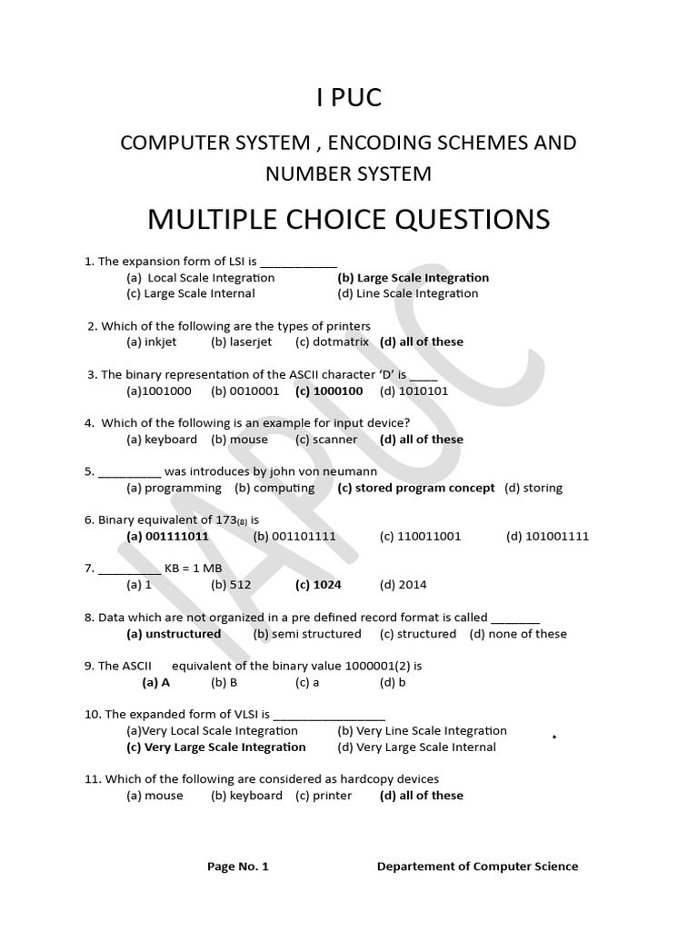 Cs Revision Important Questions 2 | PDF | Computer Data Storage ...