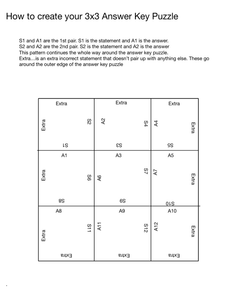 3 3 Answer Key Puzzle v2 | PDF