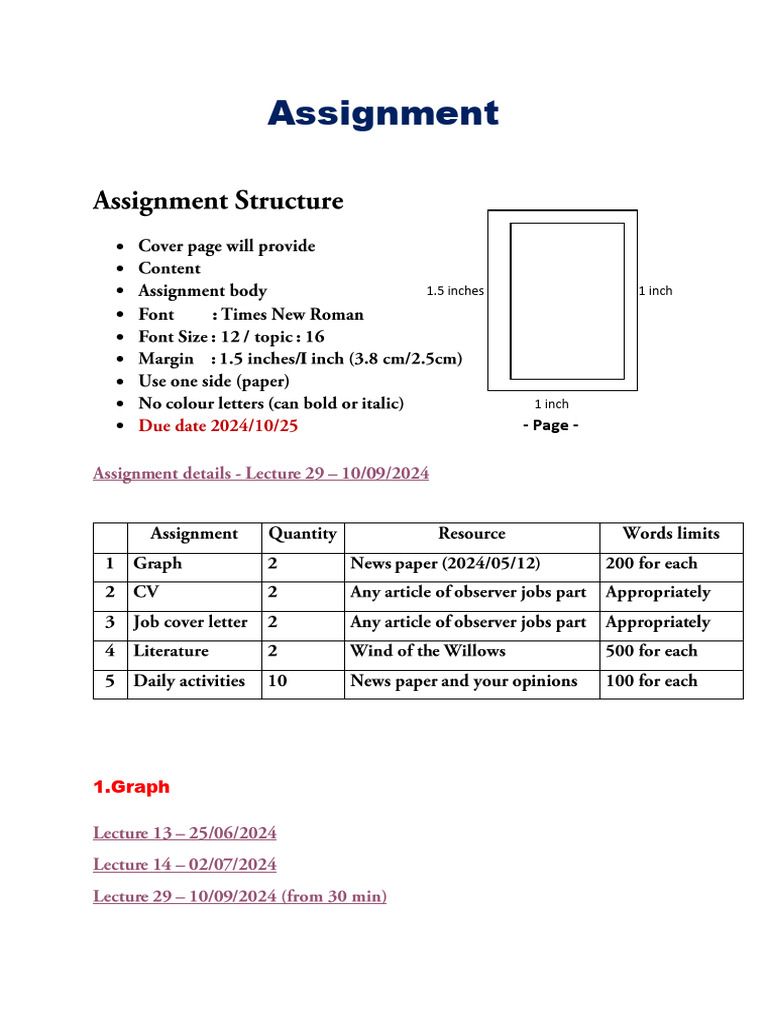 Assignment Structure and Guidelines | PDF