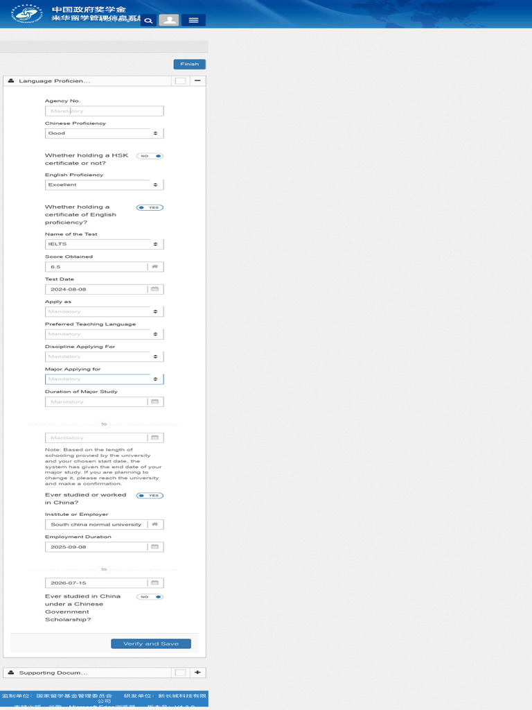 Chinese and English Proficiency Details | PDF