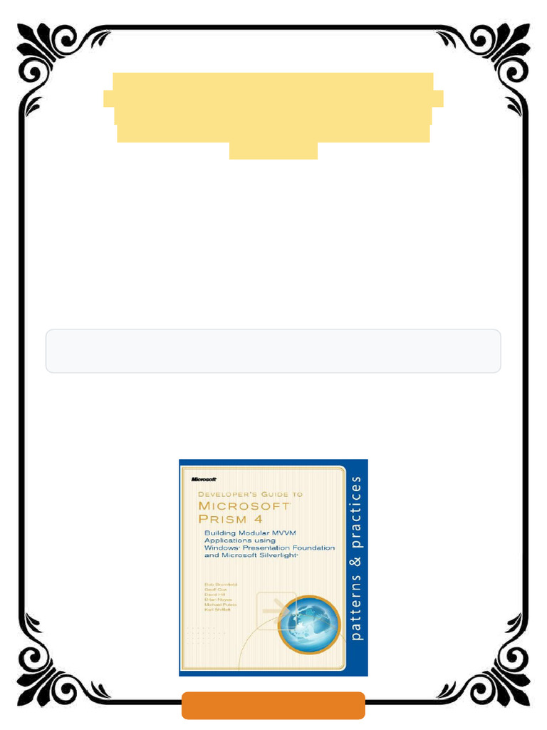 Developer s Guide to Microsoft Prism 4 Building Modular MVVM ...