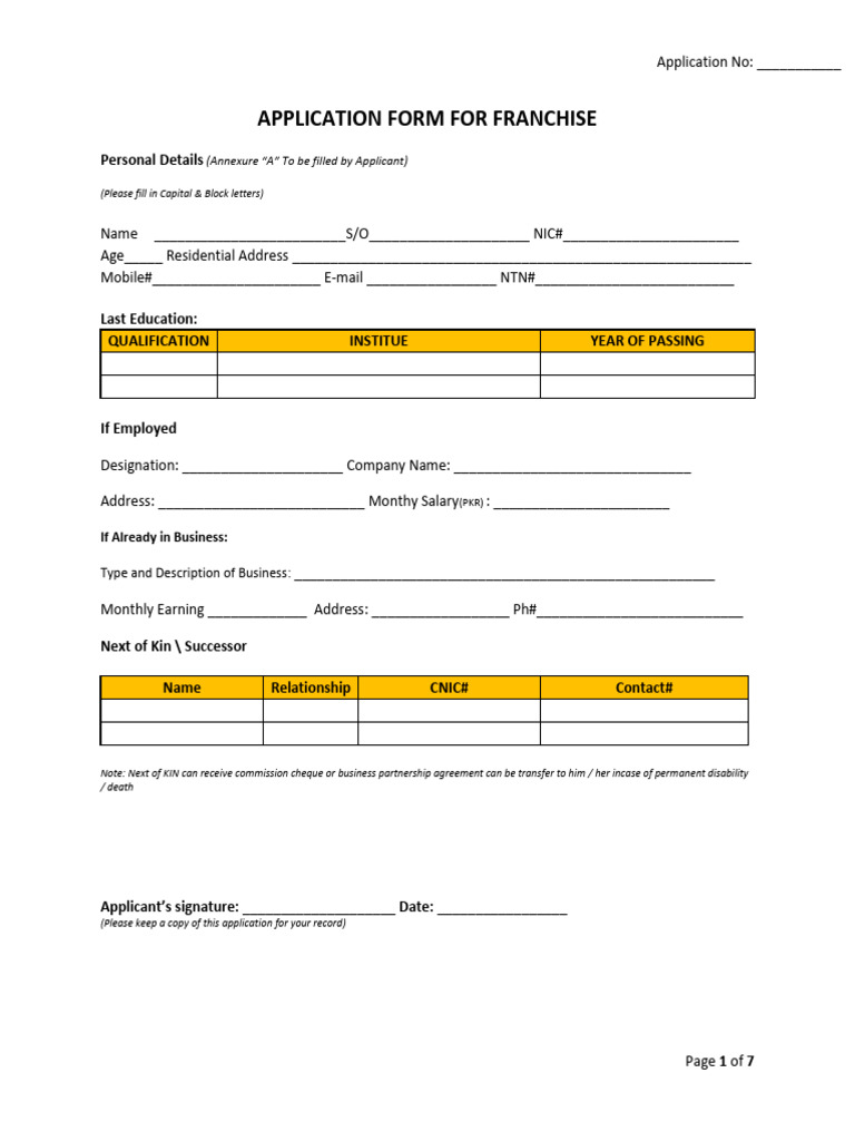Leopards Application From | PDF | Franchising