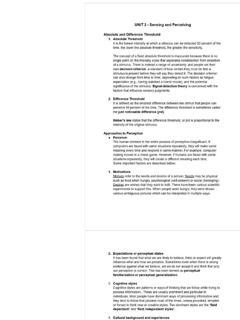 Cog Psych Notes For Du | PDF