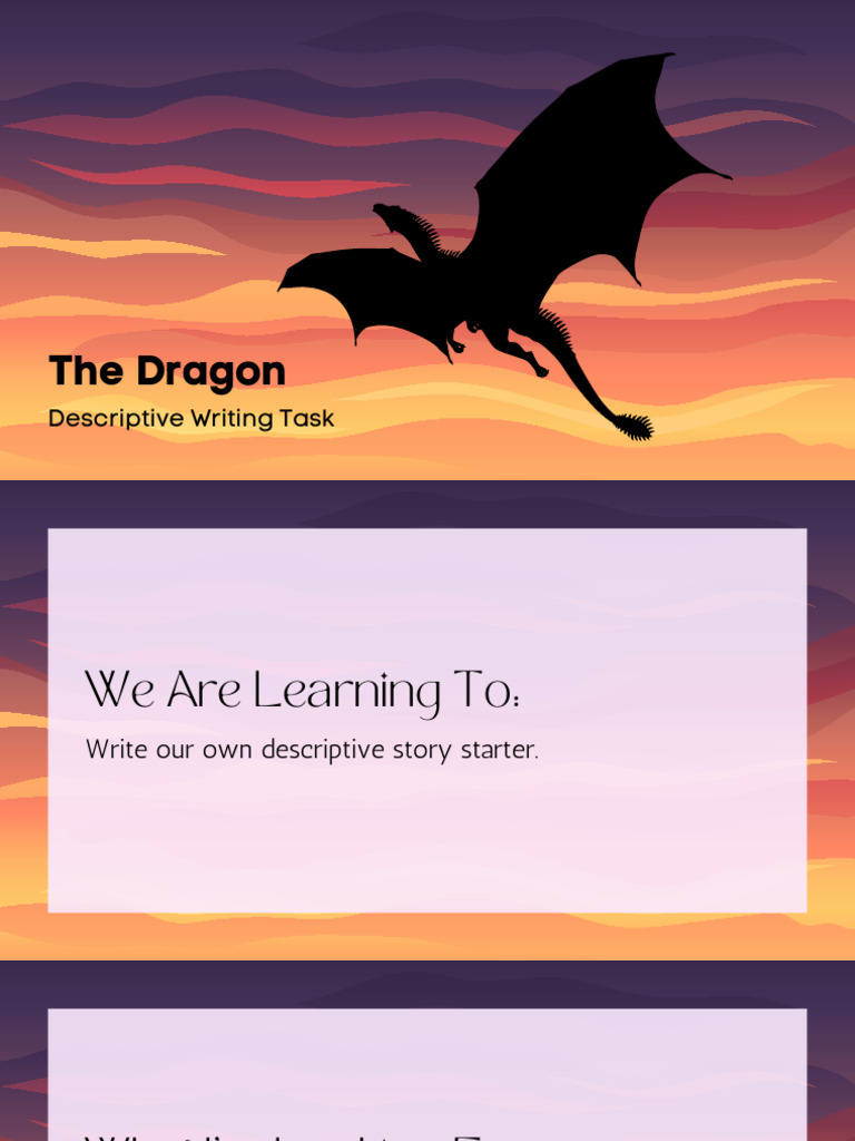 Descriptive Writing: The Dragon Story Starter | PDF