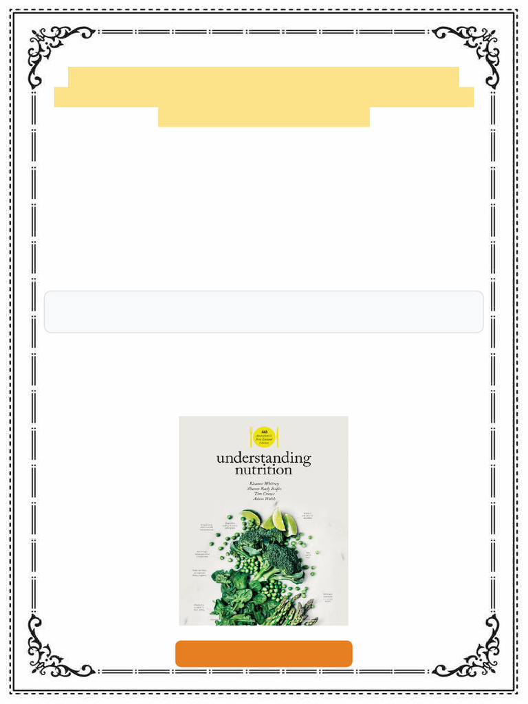 Understanding Nutrition 4 Australian & New Zealand Edition Eleanor ...