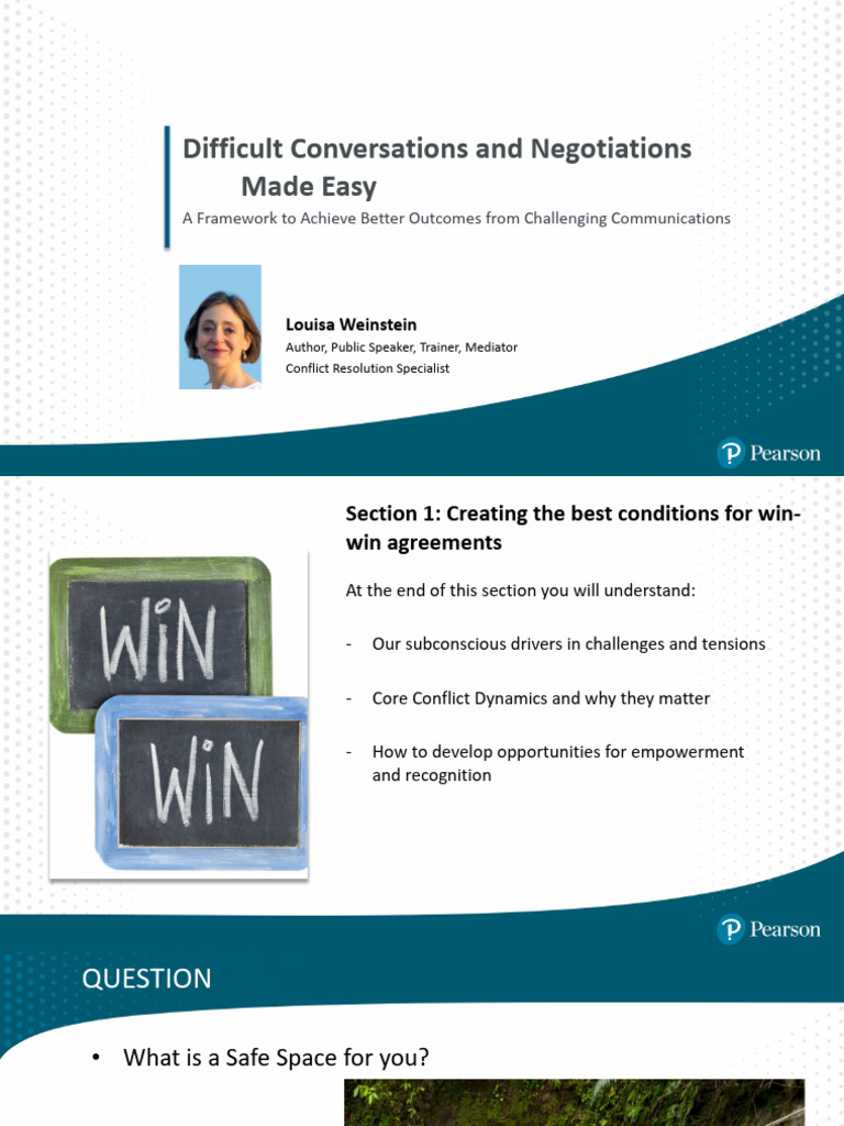 Difficult Conversations and Negotiations Made Easy 1736465316955 | PDF ...