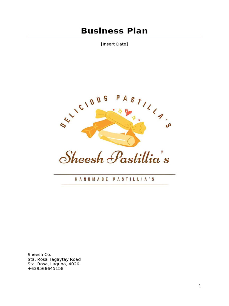 Business Plan Sheesh Pastillas | PDF | Supply Chain | Inventory