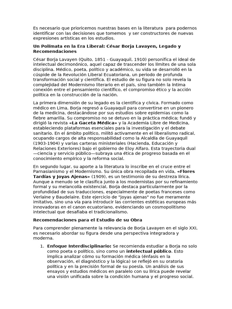 Cesar Borja | PDF | Poesía | Educación en artes liberales