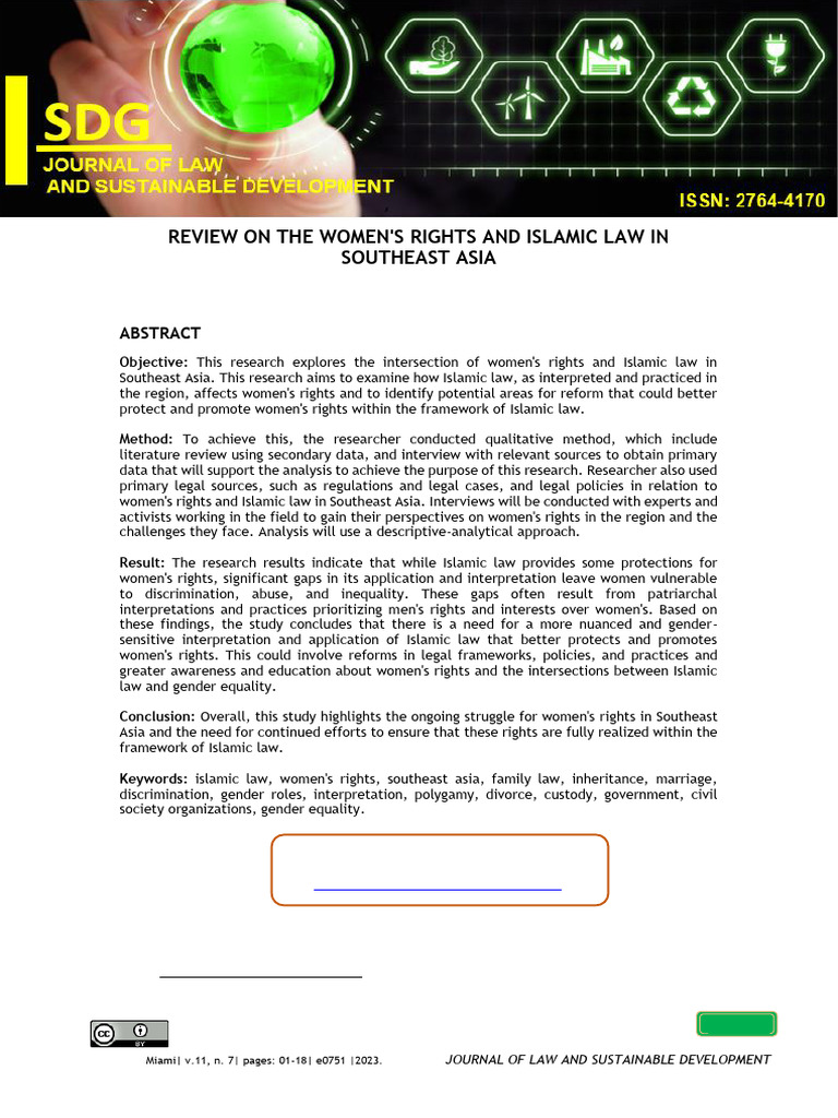 Women's Rights and Islamic Law in SEA | PDF | Sharia | Discrimination ...
