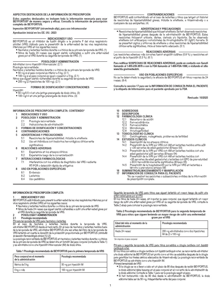Beyfortus Espanol | PDF | Tratamientos médicos | Farmacología