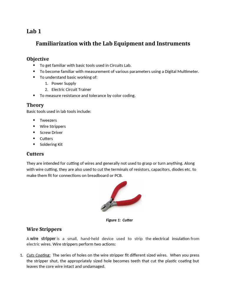 LCA Lab 1 | PDF | Resistor | Power Supply