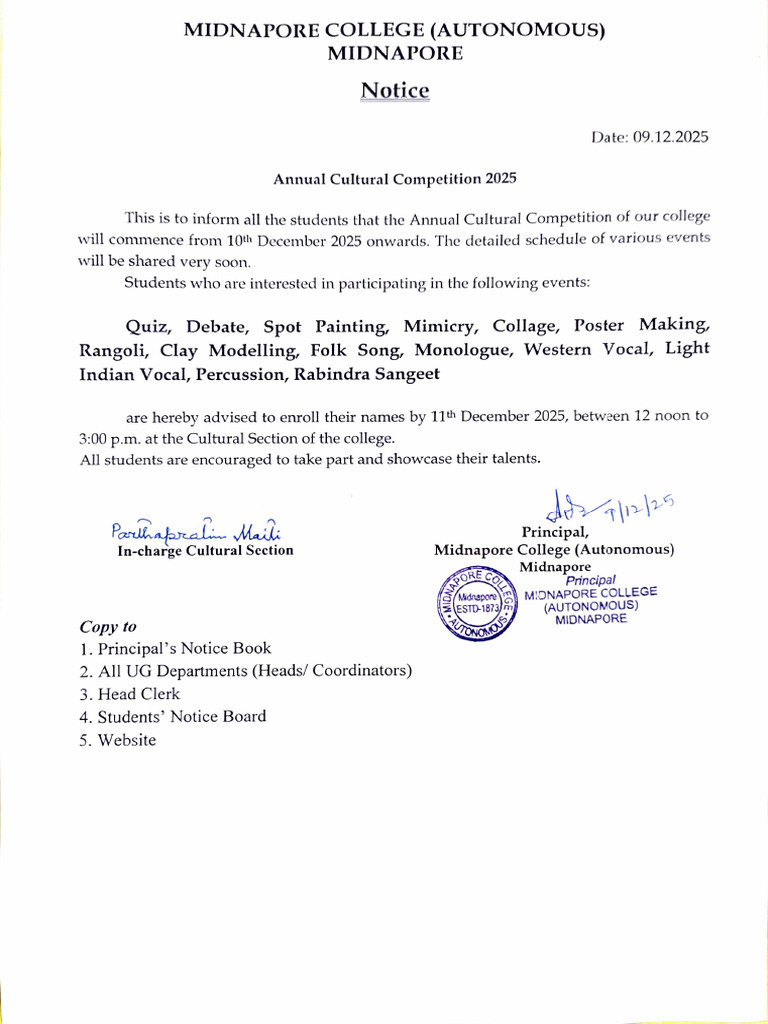 Annual Cultural Competition | PDF